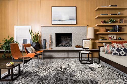 Loloi Emory Black/Ivory 5'-3" x 7'-7" Area Rug