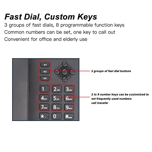 SIP Phone, Business Office 4G WiFi Call Recording Speed Dial VOIP Phone (US Plug)
