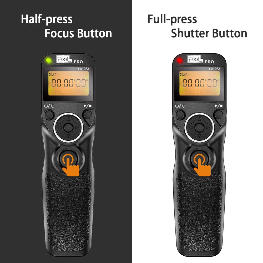 Pixel TW-283 E3 Wireless Shutter Release Remote Control Compatible for Canon Eos R6 RP XT XTi XS XSi T1i T2i T3 T3i T4i T5 T5i T6i T7i T8i 1300D 1100D 1000D 550D 500D 450D 400D 350D 300D 90D