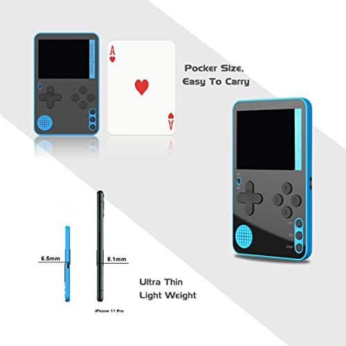 USonline911 Handheld Game Consoles Built-in 500 Classic Games, Wired Retro Mini Game Player can Enjoy Parent-Child Time (Green)