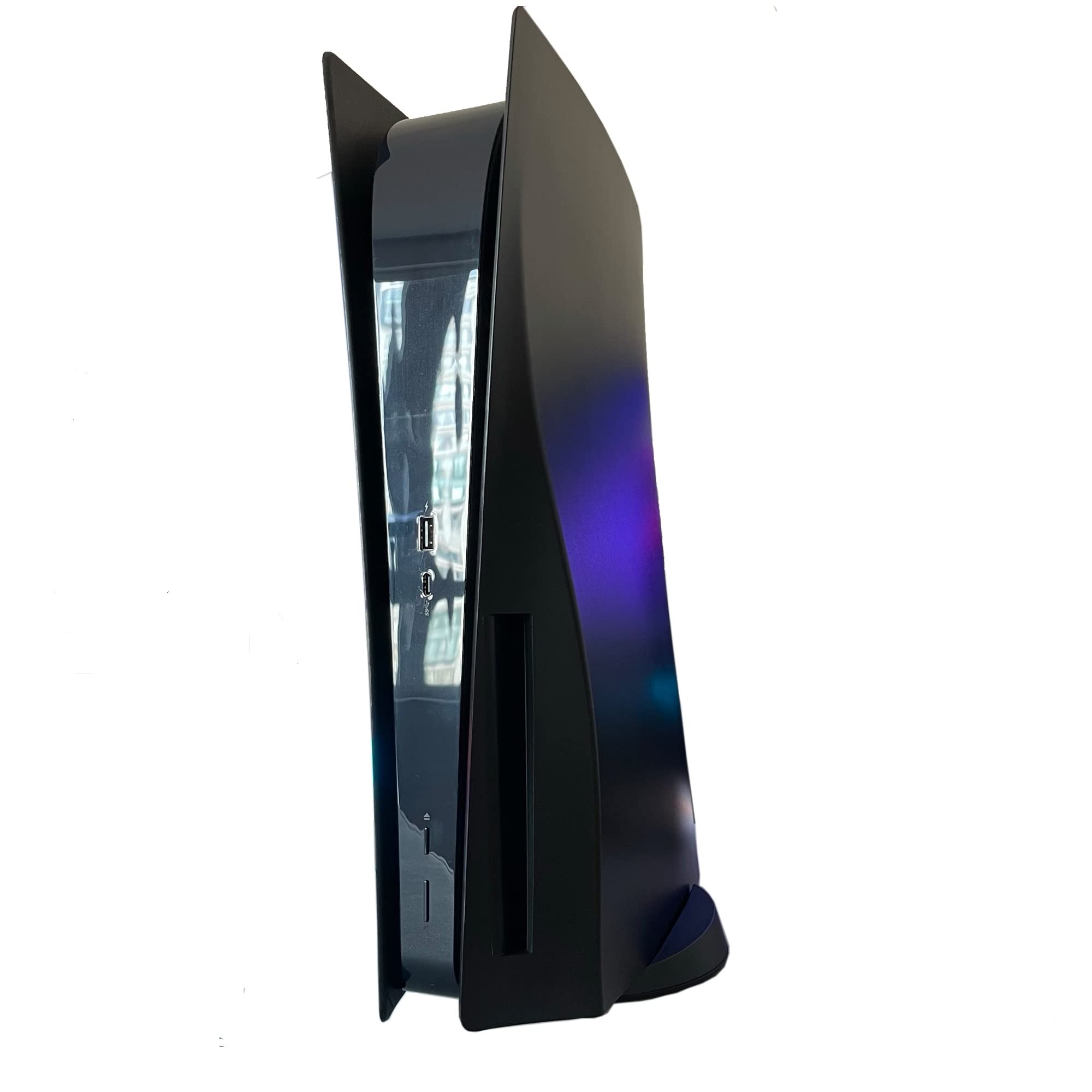 PS5 Black Case Cover Plate Shell Replacement for PS5 Playstation 5 Console bluray Edition (Black)