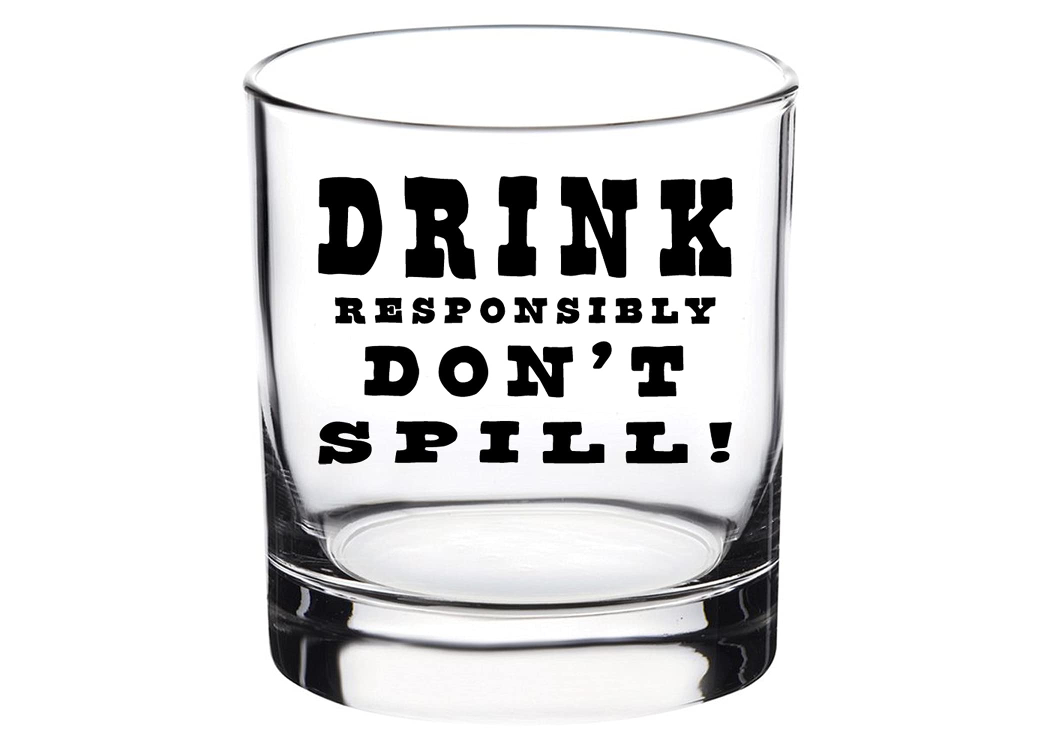 Rogue River Tactical Funny Drink Responsibly Old Fashioned Whiskey Glass Drinking Cup Gift For Him Men Dad Grandpa