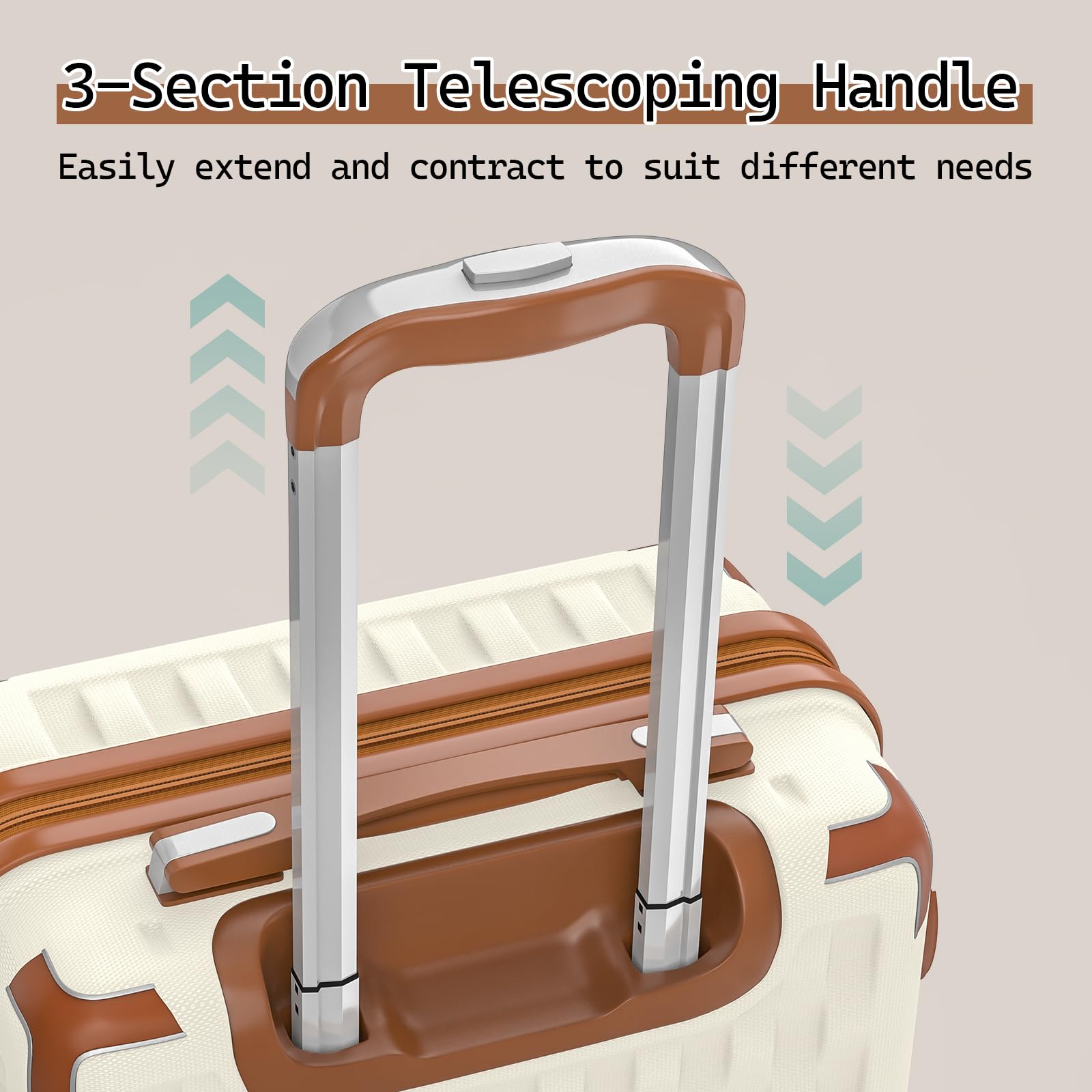 Melalenia ABS Hardside Medium Checked Luggage, Suitcase with Double Spinner Wheels,TSA Travel Luggage Locks (24 Inch,Gold)