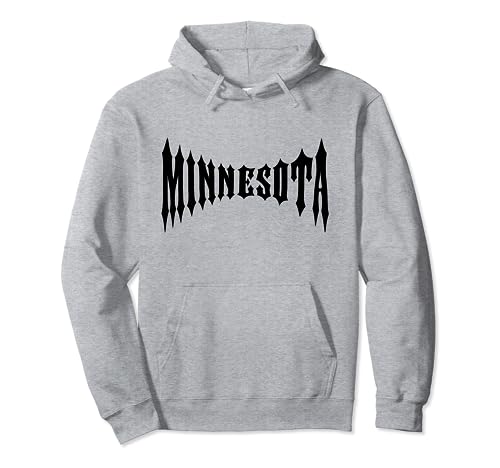Minnesota USA Retro Vintage Sports Gothic Letters Pullover Hoodie