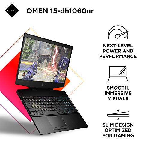 OMEN 15 Gaming Laptop, NVIDIA GeForce RTX 2070 Max-Q, Intel Core i7-10750H, 16 GB DDR4 RAM, 512 GB PCIe NVMe SSD, 15.6" Full HD 144hz, Windows 10 Home, RGB Keyboard (15-dh1060nr, 2020 Model)