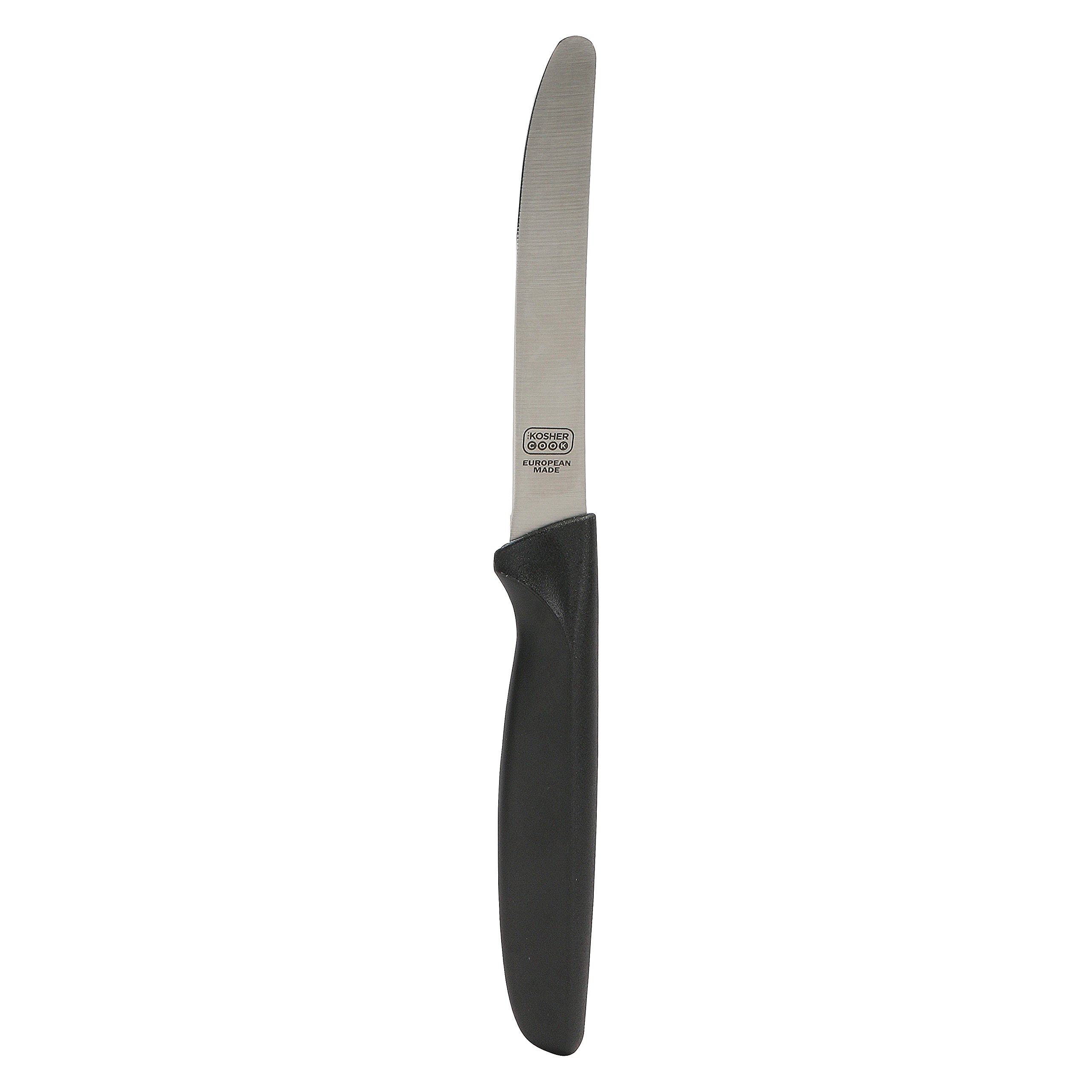 The Kosher Cook Parve Green Kitchen Knife β 4.5β Steak and Vegetable Knife - Razor Sharp Curved Tip, Straight Edge - Color Coded Kitchen Tools