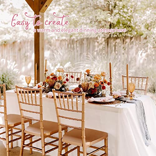 Pesonlook 12 Pack White Tablecloth-60 x 126Inch Rectangle Tablecloth Polyester Table Cloth for 8 Feet Rectangle Tables,Washable Fabric Table Cover for Wedding/Buffet Party/Dining Table/Events