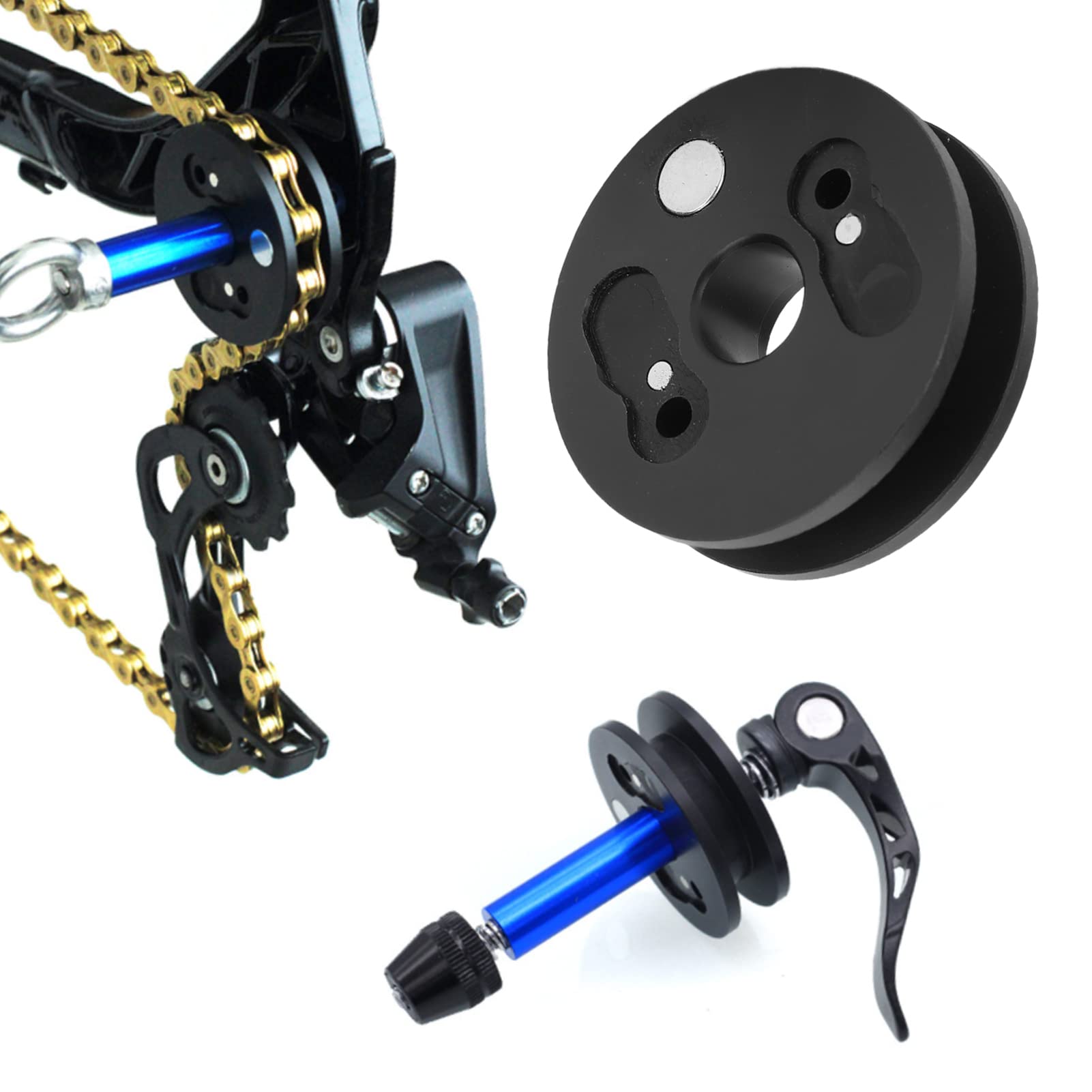 Vifemify Portable and Practical MTB Chain Keeper Roller for Mountain Bike hub tensioner Cleaning Tool for Road Bikes