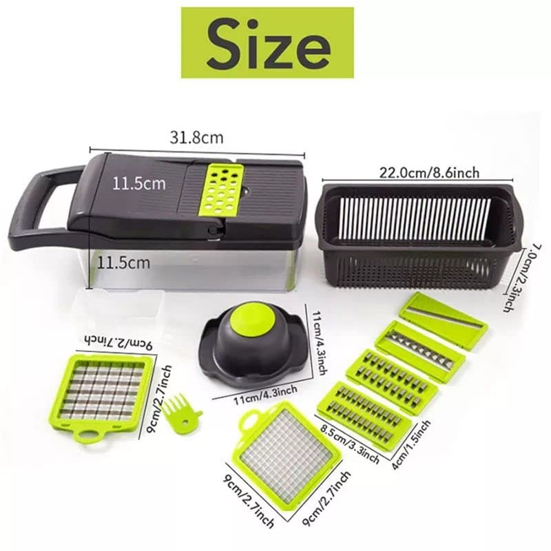 LEKAL Vegetable Chopper, Pro Onion Chopper, Multifunctional Chopper, Kitchen Vegetable Slicer Dicer Cutter,Veggie Chopper With 8 Blades,Carrot and Garlic Chopper With Container