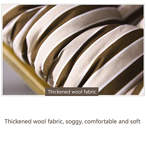 Scorpiuse 4 Pack Chair Pads 15.7"x 15.7" Striped Style Soft Seat Cushions for Dining Kitchen Living Room Office Chair Den (Coffee)
