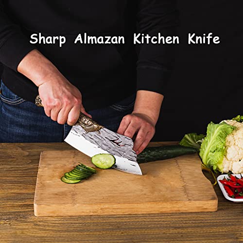 ZONGHAI Slicing Knife with Rosewood Handle - 8.47 inch Steel Blade - Kitchen Knife For Chopping, and Dicing Fruits, Vegetables and Meat