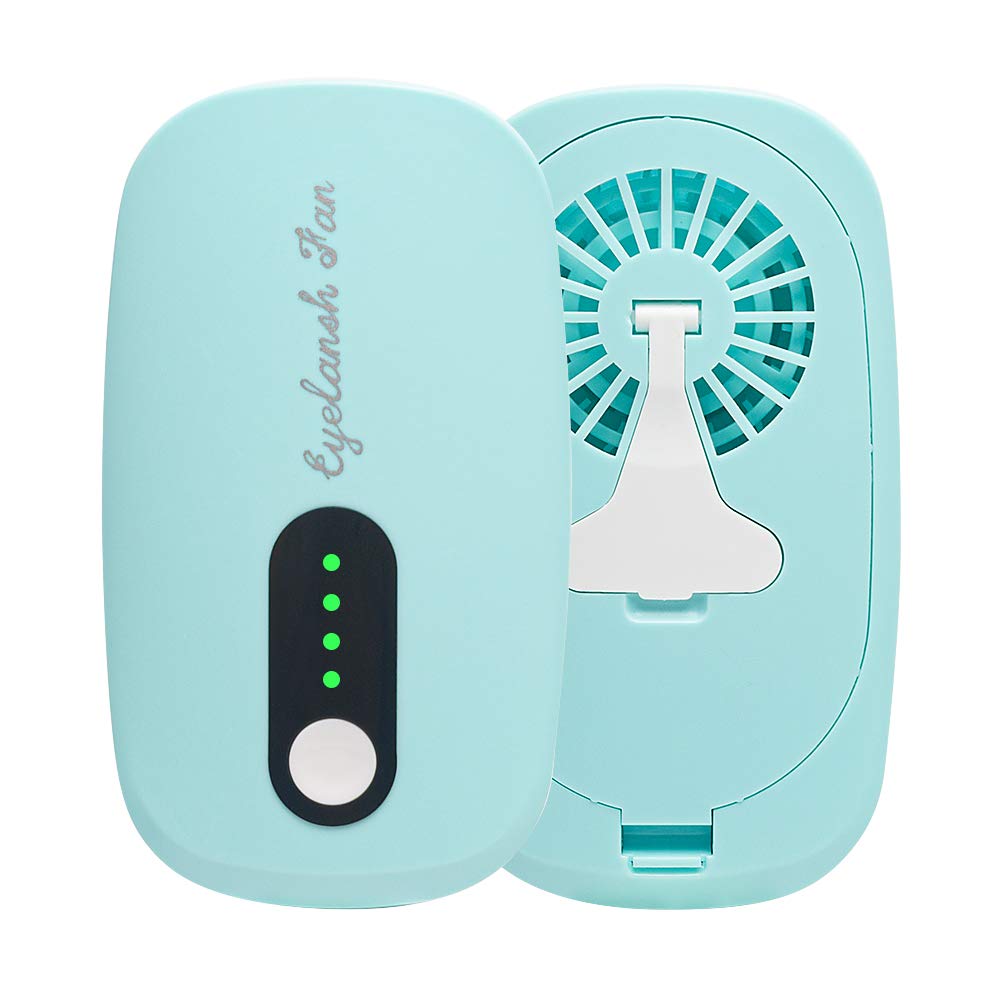 MISMXC USB Fan Air Conditioning Blower for Eyelash Extension (Blue)