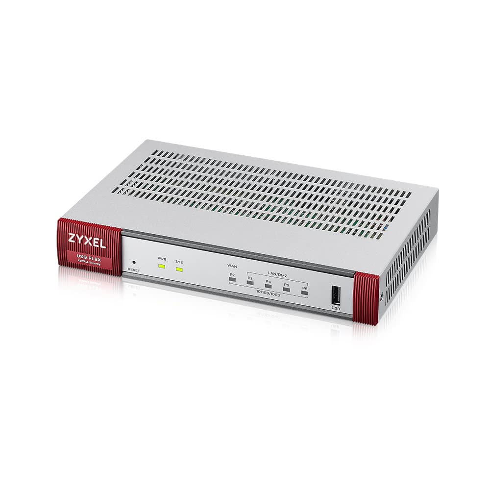 Zyxel ZyWALL USG Flex 100 Hardware Only - Cyber Security Firewall | VPN | Business Class Recommended up to 40 Users | Nebula Cloud Option | TAA Compliant [USGFLEX100]