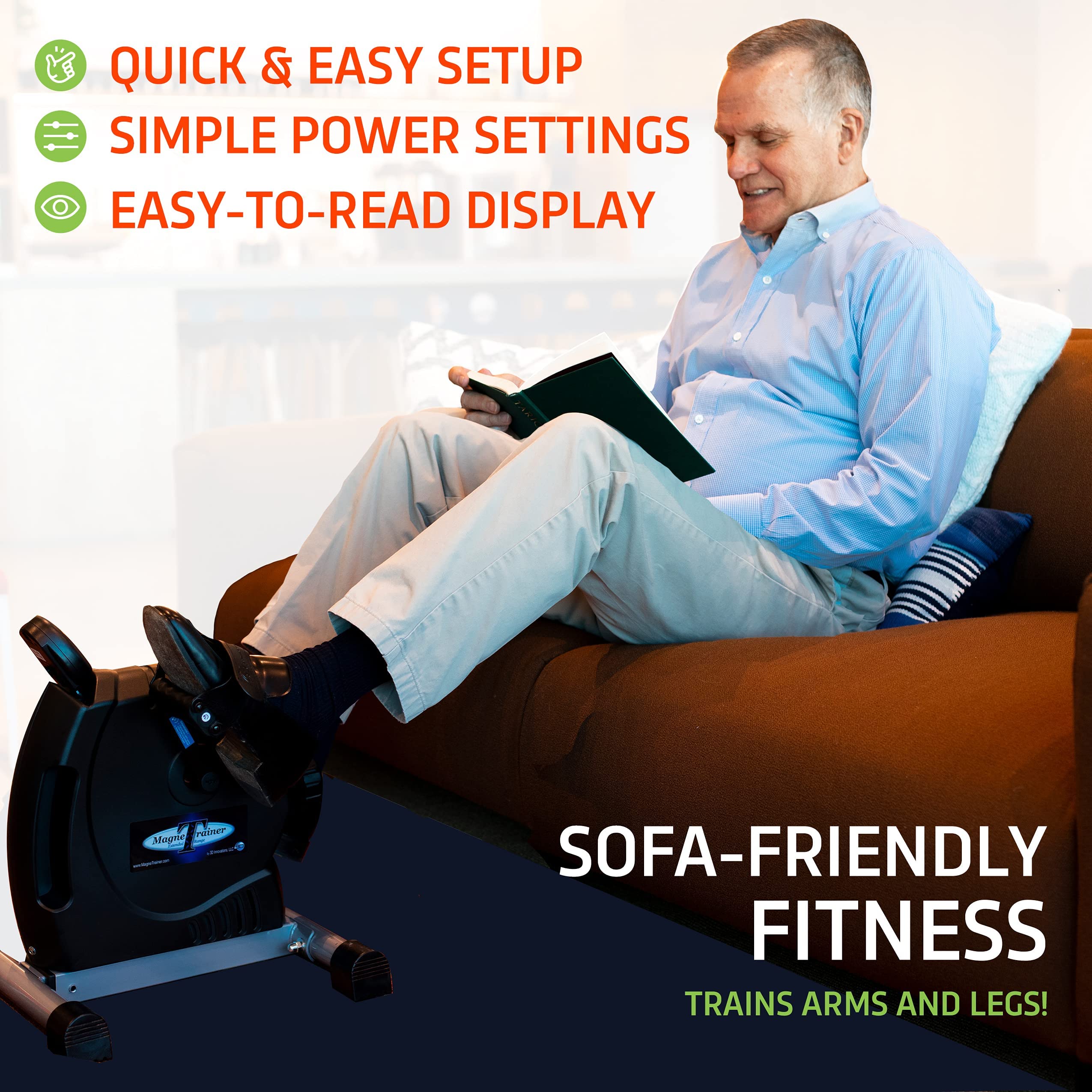 MagneTrainer-ER Mini Exercise Bike Arm and Leg Exerciser