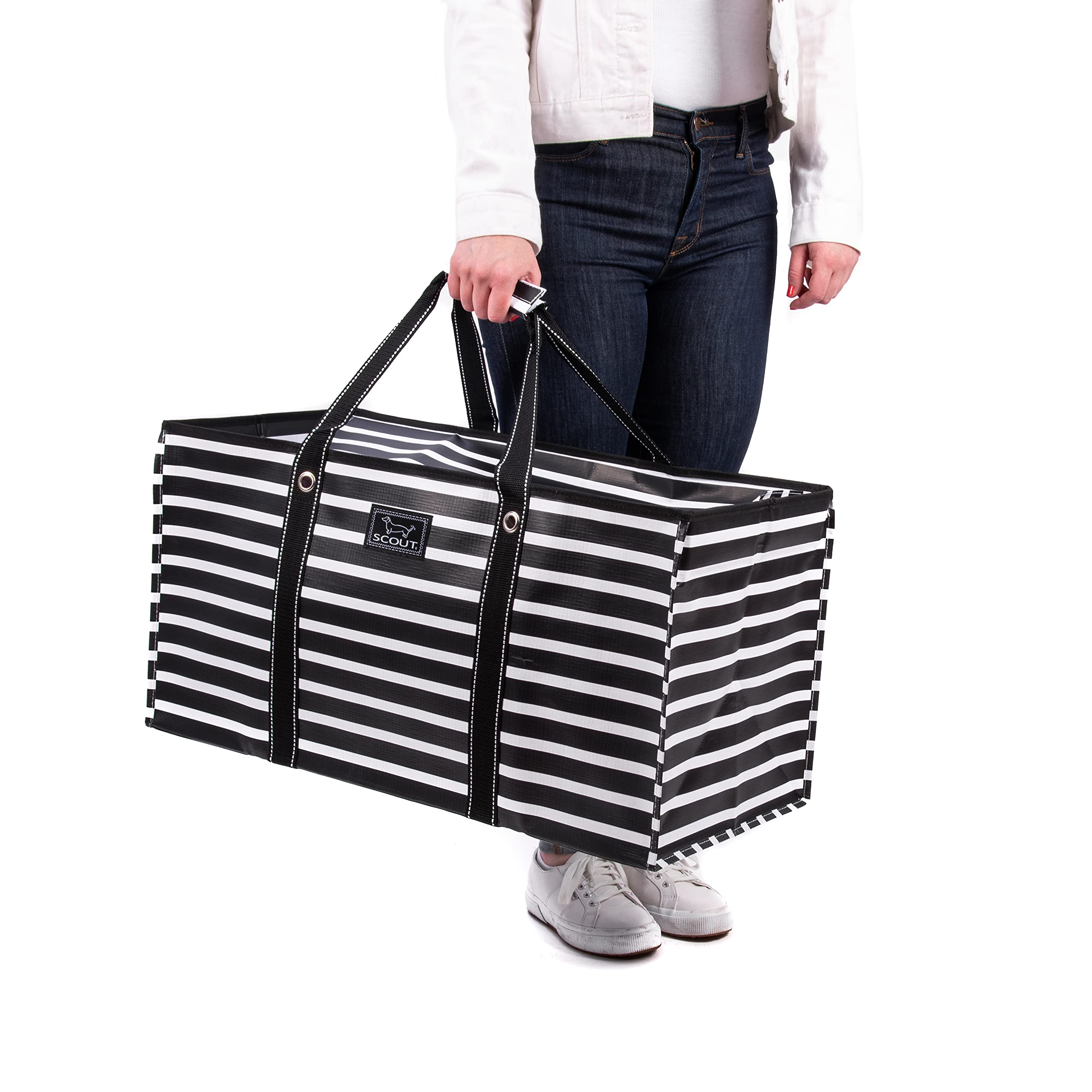 SCOUT Errand Boy - Extra Large Lightweight Utility Tote with Breakaway Zipper - Collapsible Grocery and Market or Beach Tote