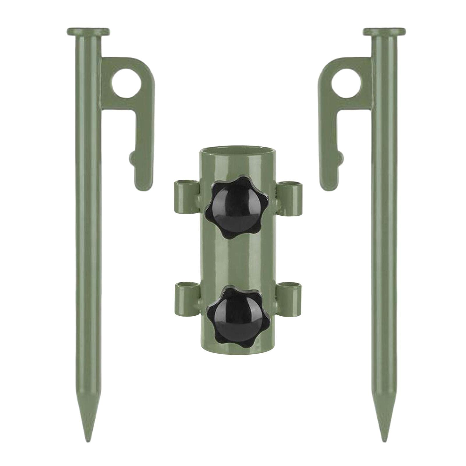 TOOYFUL Portable Awning Rod Holder Adjustable Tent Holder Stable Bracket Canopy Pole Holder for Traveling, Green