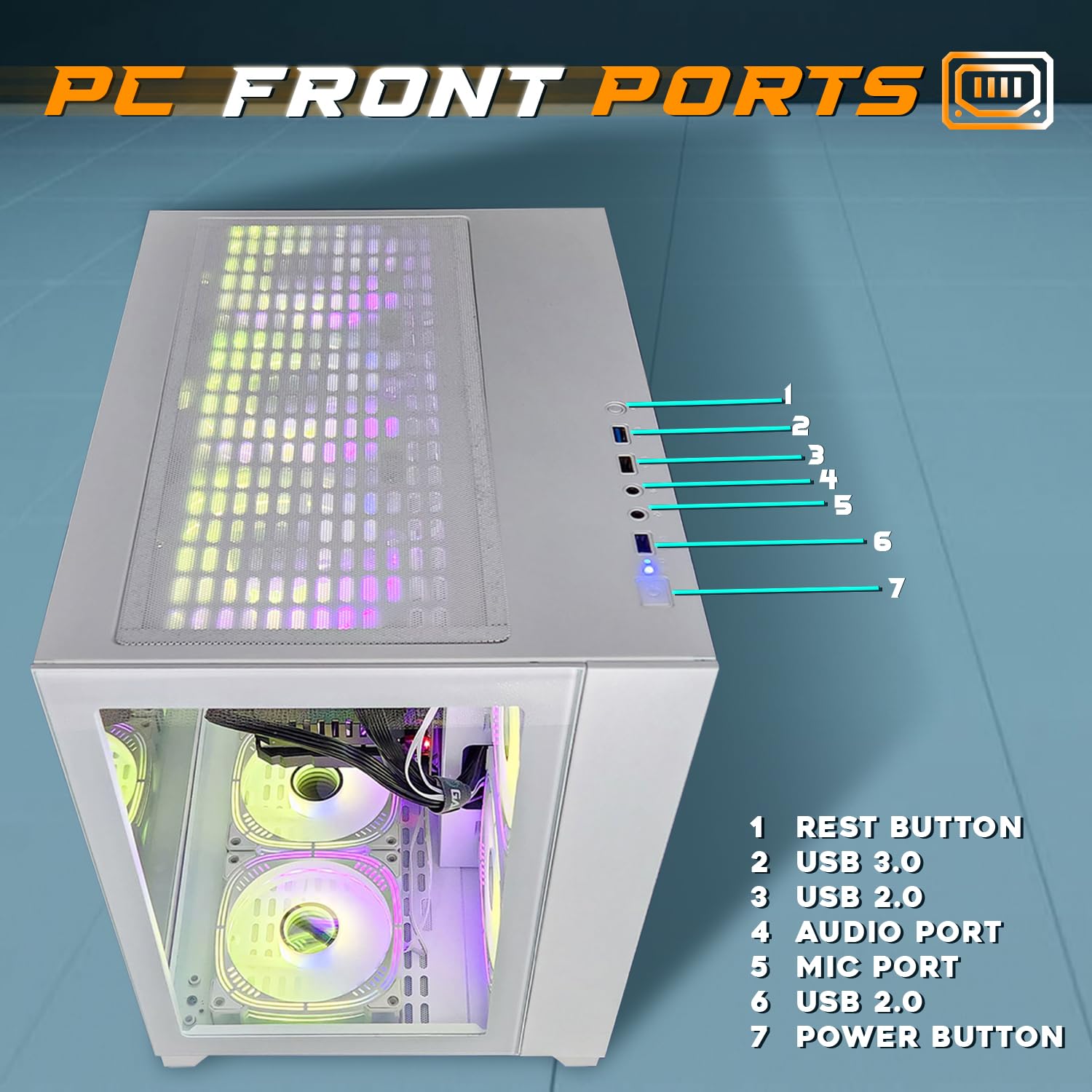 MTG Khuno Gaming Tower PC- Intel Core i7 4th Gen, RTX 2060S 8GB 256bits, 16GB RGB ARGB Ram, 512GB Nvme, 27 Inch 165HZ Gaming Monitor, Gaming Kit Webcam, Win 10 Pro