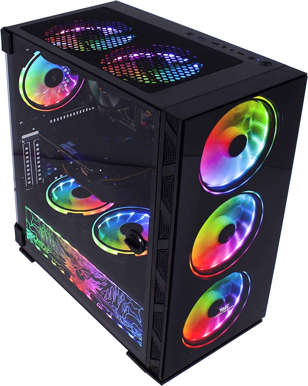 Veno Scorp Budget Gaming PC 22” Bundle Intel Core i5-8GB RAM - 500GB HDD – GT 710 2GB NeonZilla 8 ARGB Gaming Case - WINDOWS 10