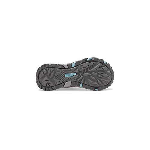 Merrell Moab FST Mid Alternative Closure Waterproof Hiking Boot, Charcoal/Nirvana, 4.5 Wide US Unisex Big_Kid