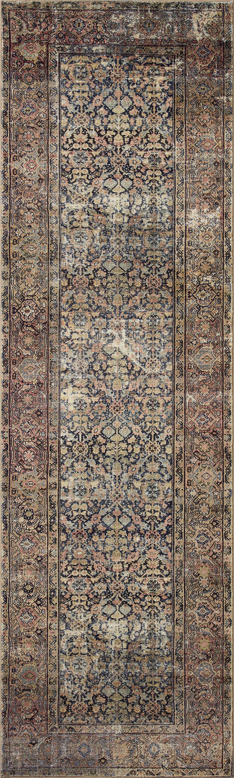 Loloi Amber Lewis x Morgan Denim/Multi 2'-3" x 11'-6" Runner Rug