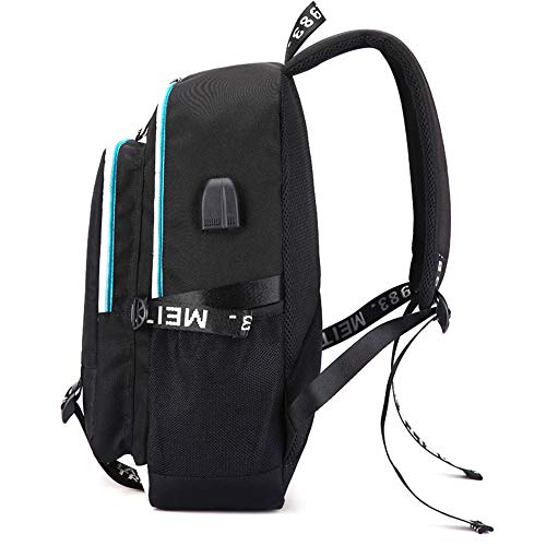 SCP Foundation Backpack USB Charging Laptop Bagpack Cartoon Bookbag Oxofrd Travel Daypacks (b)