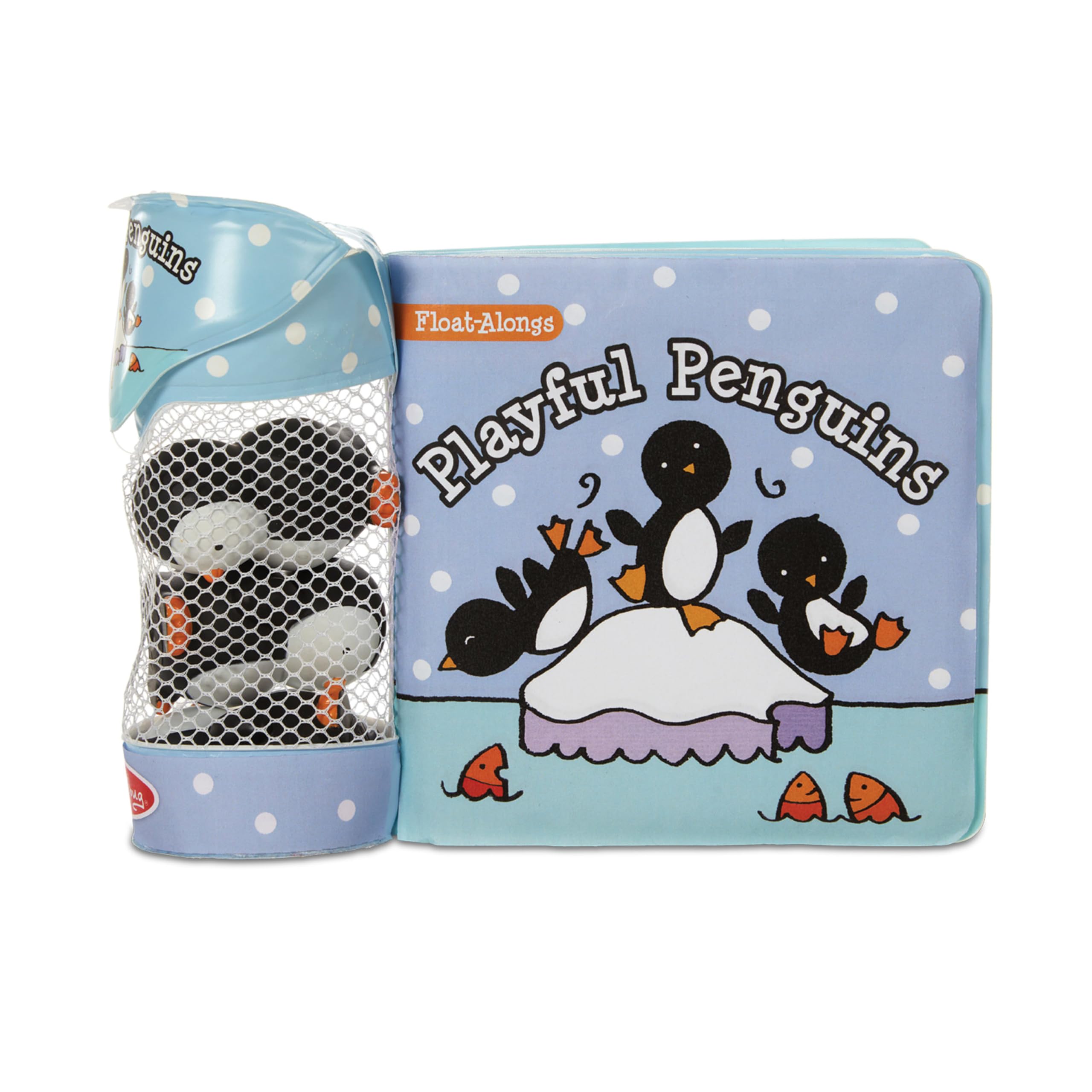 Melissa & Doug Childrenâ€s Book - Float-Alongs: Playful Penguins (Bath Book + 3 Floating Penguin Toys), Small, Multi