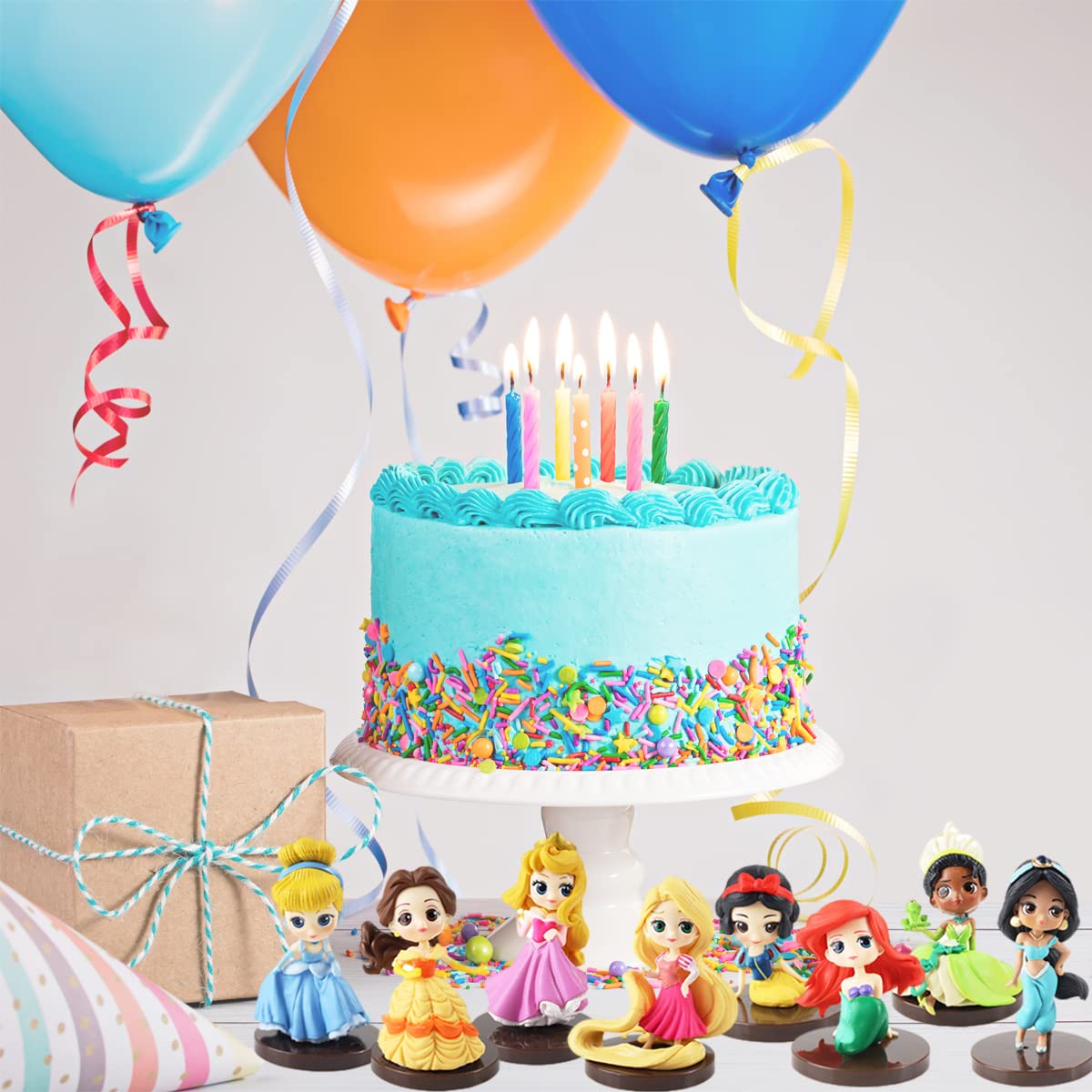 OULUN Cake Topper For Disney Princess,Princess Party Decorate Supplies