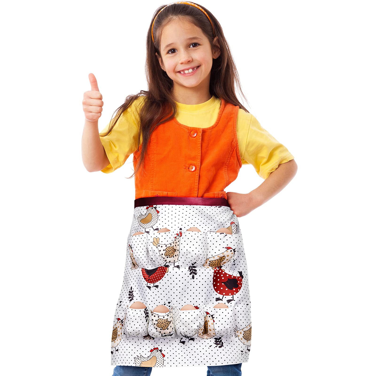Syhood Egg Collecting Apron Egg Apron for Fresh Eggs Egg Gathering Apron Women Deep Pocket Holder for Chicken Duck Goose Egg (Adult-Unisex)