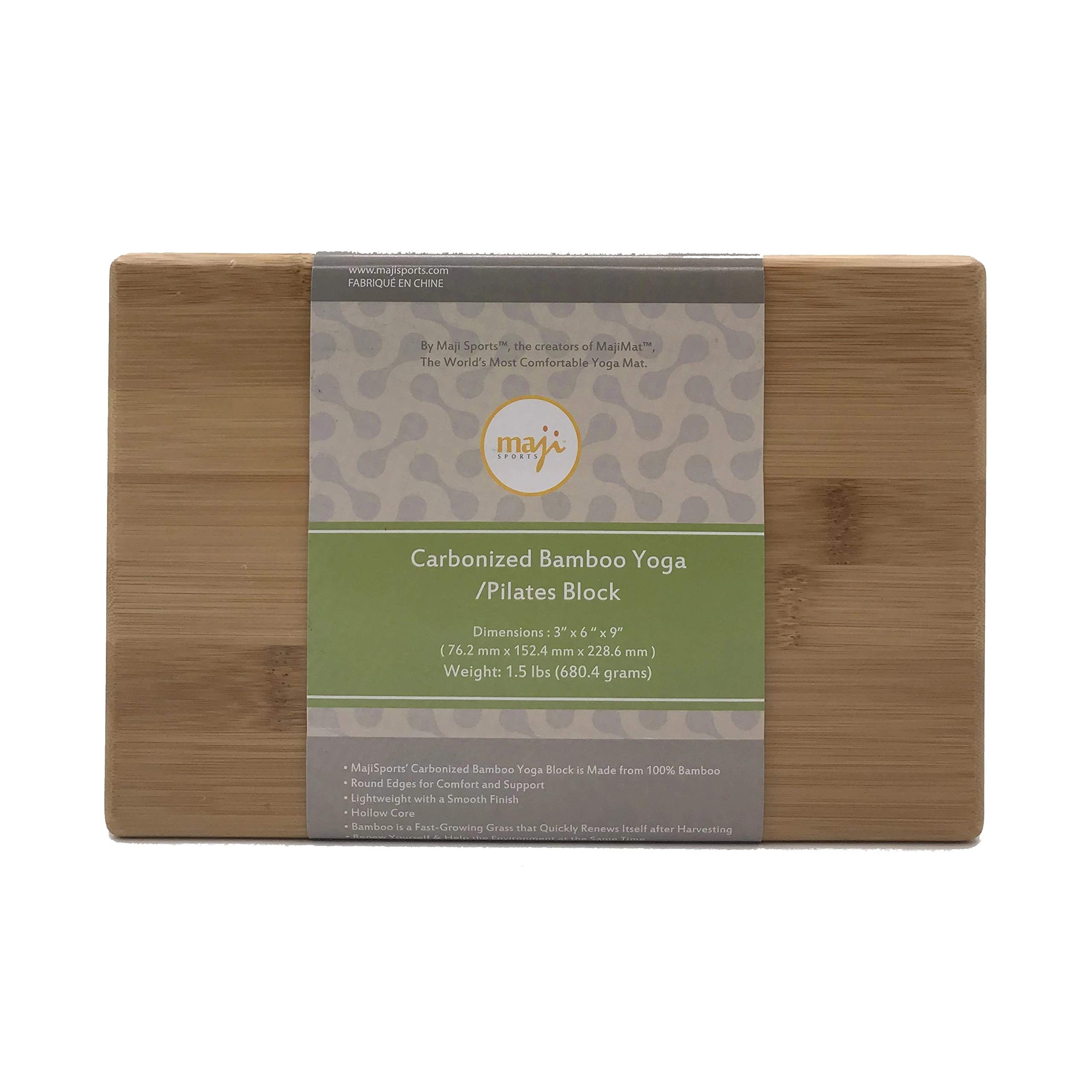 Maji Sports Bamboo Yoga/Pilates Block