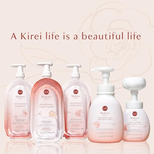 MyKirei by KAO Foaming Body Wash with Japanese Yuzu, Sustainable Bottle Pump, Citrus 20.3 Fl Oz