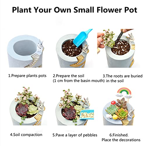 Small Succulent Pots,Succulent Garden Planters,Handicraft Creative Flower Decoration Ornaments,Cute Donkey Ceramic Flower Succulent Pot with Drainage,Suitable for Flower Shops,Home Life,Cafes
