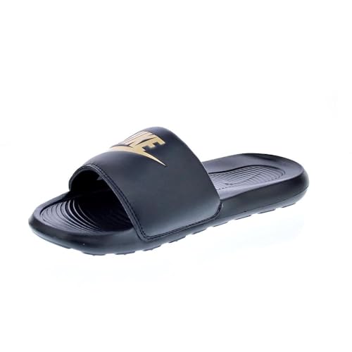 Nike Men's Victori One Slide Sandals Black/Metallic Gold-Black, Size 11