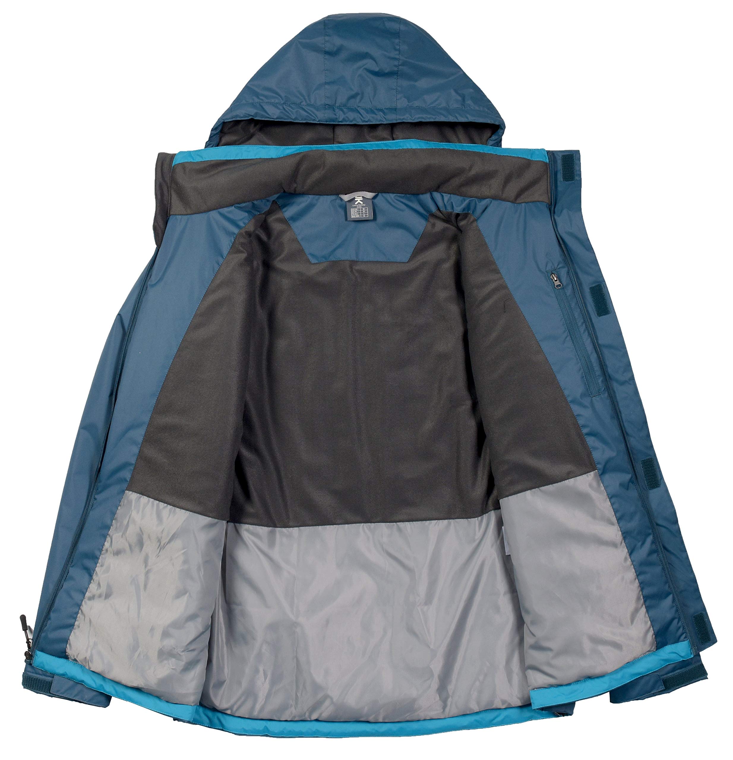 Little Donkey Andy Women's Ski Snowboarding Jacket Waterproof Warm Winter Windproof Mountain Snow Rain Coat Mosaic Blue XL