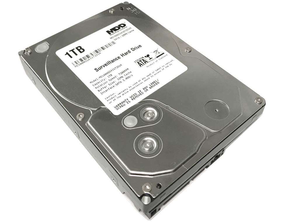 MaxDigitalData 1TB 32MB Cache 7200PM SATA 3.0Gb/s 3.5" Internal Surveillance CCTV DVR Hard Drive (MD1000GSA3272DVR) - w/ 2 Year Warranty