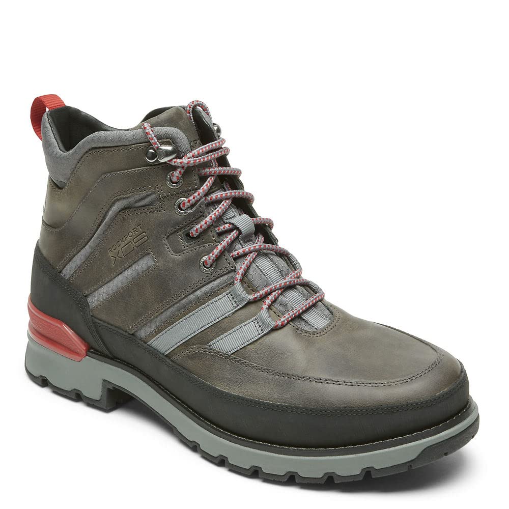Rockport Men's Total Motion Trek Umbwe Modern Hiking Boot, Steel Grey, 8 Wide