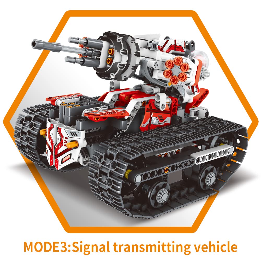 Mesiondy 5-in-1 RC Building Block Robot, Remote & APP Controlled, STEM Educational Toy for Ages 6-12 (534PCS)