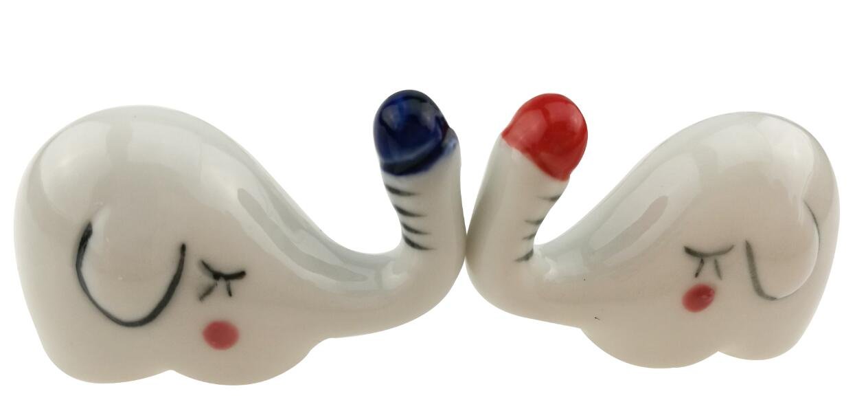 Set of 15 Handmade Ceramic Animal Pattern Chopstick Rest Stand Panda Cat Elephant Rabbit For Knife Fork Spoon Chopstick Tableware Kids Toy Ornament Decoration