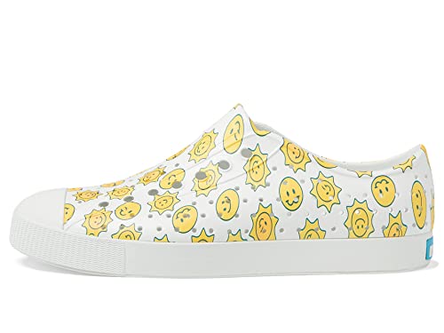 Native Shoes Unisex Jefferson Sugarlite Print Shell White/Shell White/Raincoat Sunsmile Men's 6, Women's 8 Medium