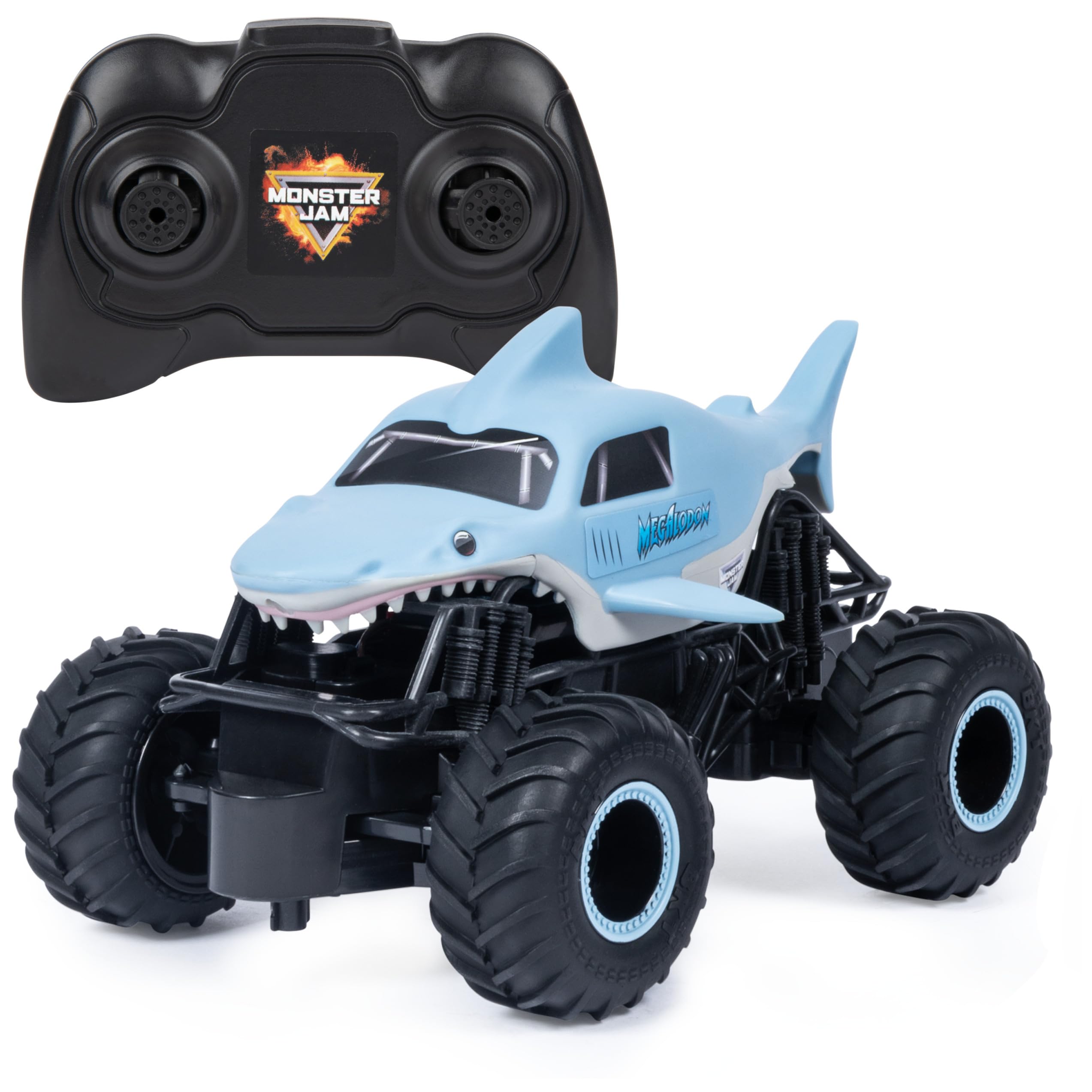 Monster Jam, Official Megalodon Remote Control Monster Truck for Boys and Girls, 1:24 Scale, 2.4 GHz, Kids Toys for Ages 4-6+