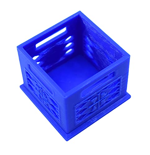 Teak Tuning Fingerboard Stacking Milk Crate, Miniature Obstacle - 1.4" Tall, 1.6" Wide - Blue - 1:8 Scale