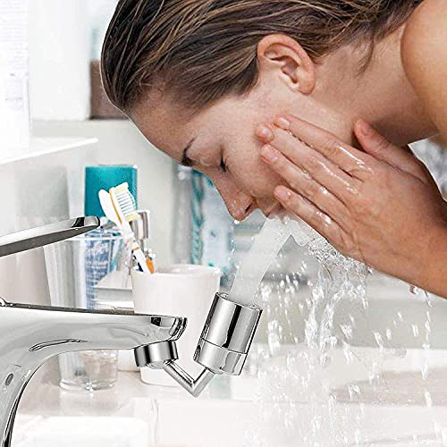 Universal Splash Filter Faucet 720 Rotating Faucet Extender Aerator with 2 Water Outlet Modes