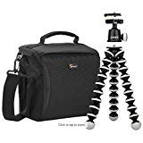 Lowepro/Joby - Format 160 Camera Bag & GorillaPod SLR-Zoom Tripod and ballhead - Black