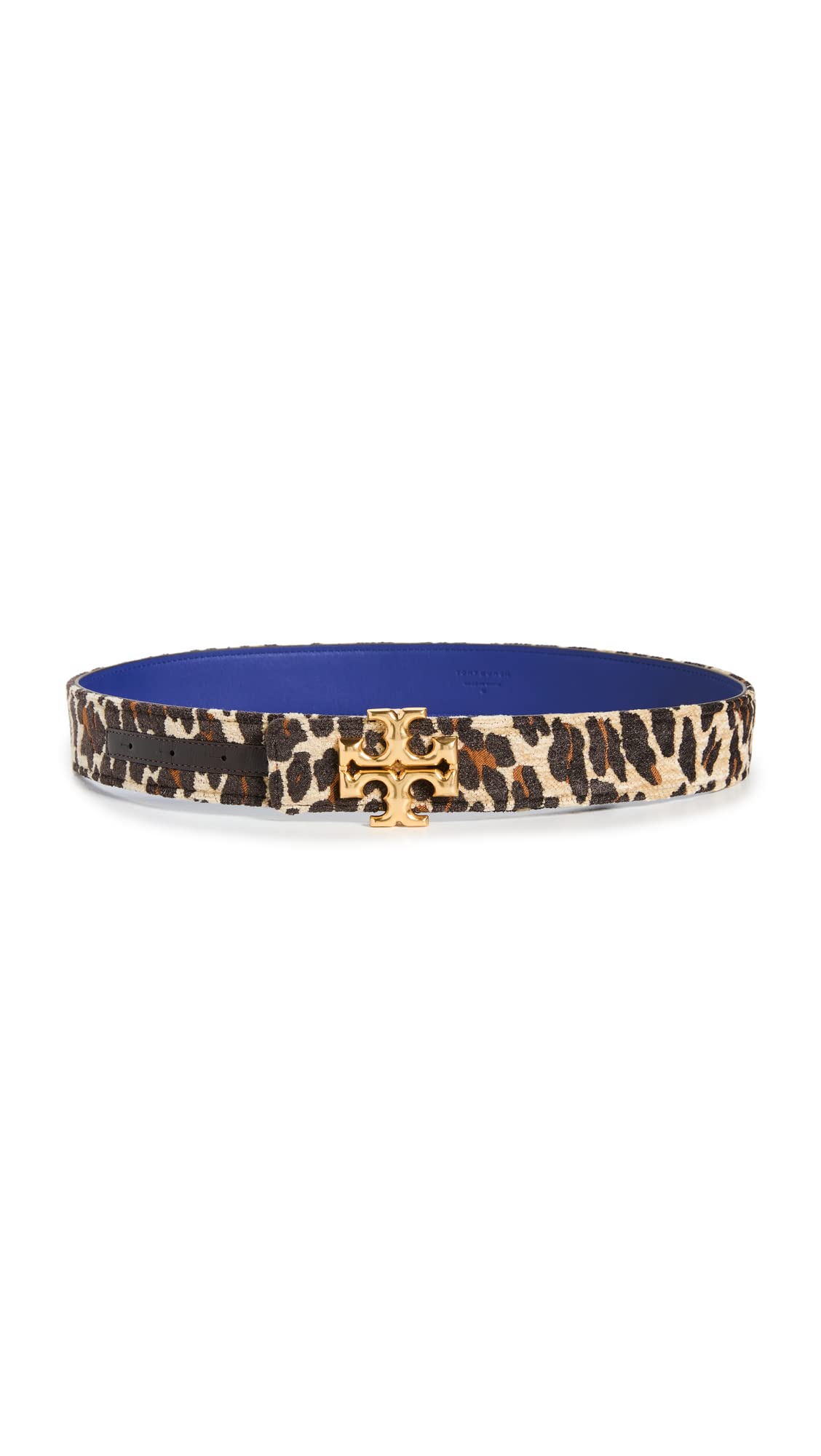 Tory Burch Women's Eleanor Leopard Belt, Reva Leopard, Print, Brown, M