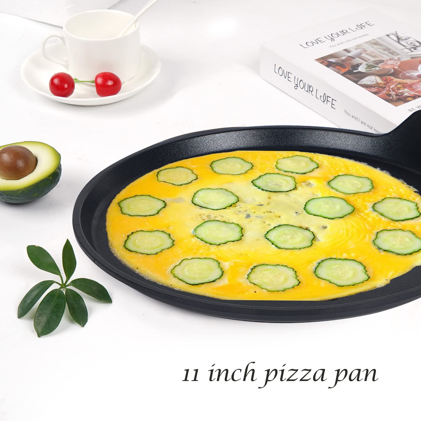 Vinchef Nonstick Crepe Pan, 11inch Skillet Pan for Dosa Tawa Omelette Tortillas Crispy Pancake, Griddle Pancake Pan, PFOA FREE and Induction Compatible