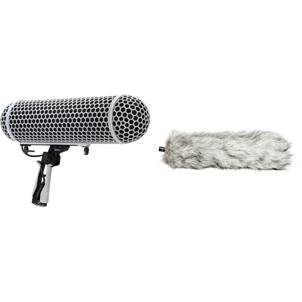 Rode Blimp Windshield and Shock Mount System & Rode DeadWombat Artificial Fur Microphone Wind Shield for Blimp