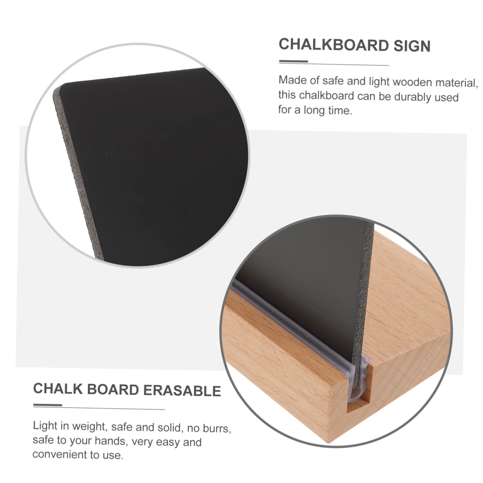Operitacx Chalk Board Sign Board 1 Set Signature Card Tabletop Chalkboard Stand Tabletop Blackboard Pantry Labels Wedding Table Decor Mini Chalkboard Signs Erasable Small Desktop Acrylic