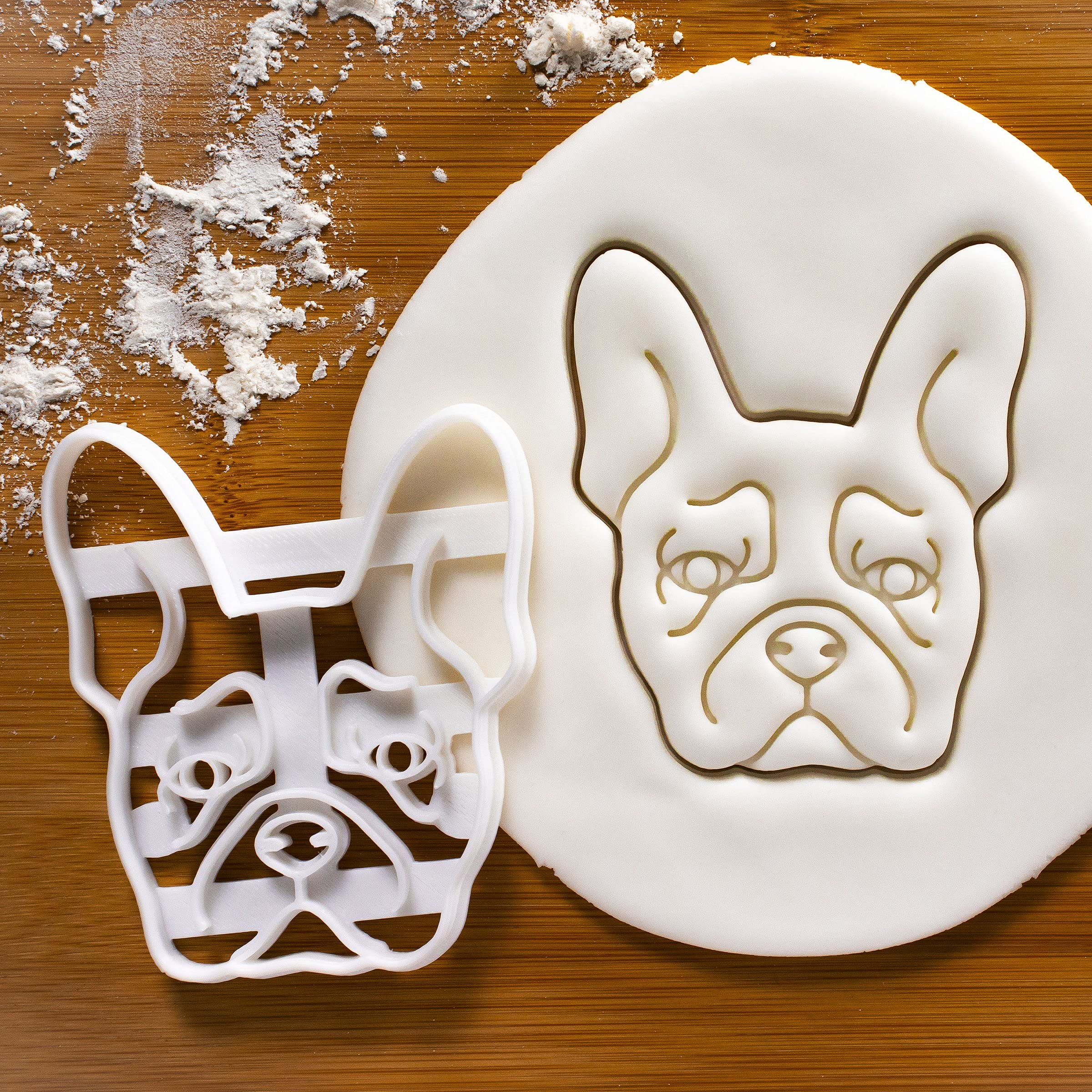 Set of 2 French Bulldog cookie cutters (Designs: Body & Face), 2 pieces - Bakerlogy
