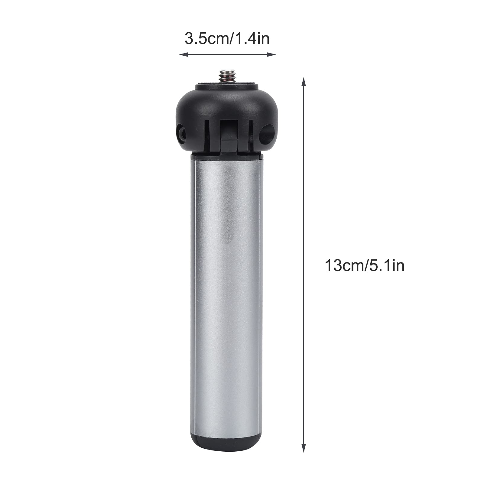 nwejron Mini Foldable Tripod, Action Camera Tripod Scratch Resistant CNC Process Handheld for Extension Rod for Sports Camera for Mobile Phone