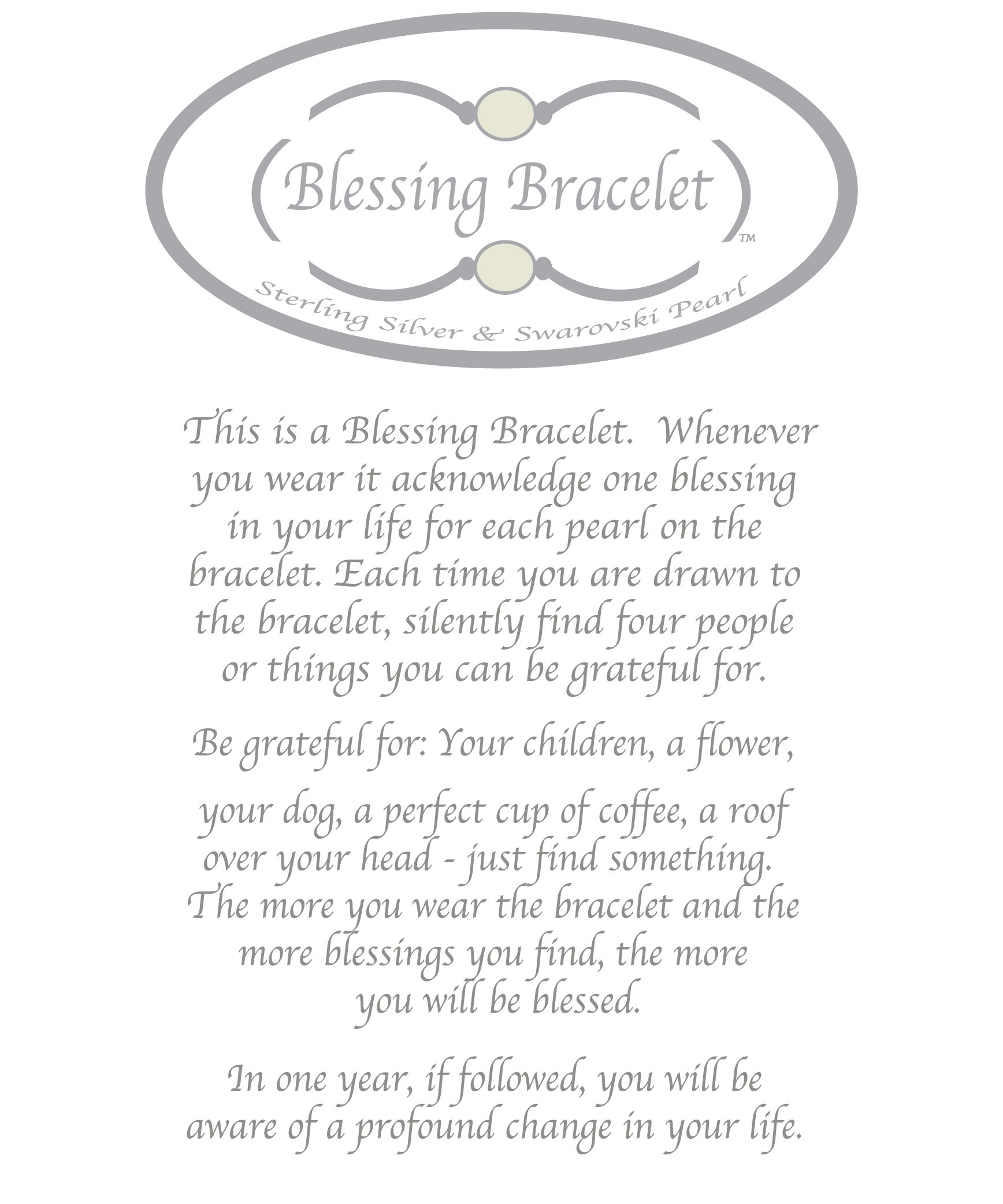 Made As Intended Silver Blessing Bracelet, Regular Size