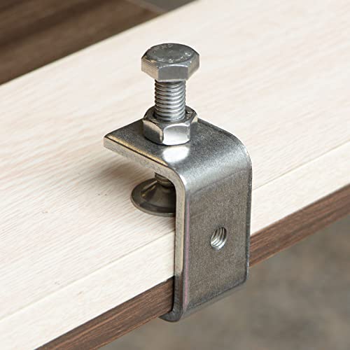 uxcell Stainless Steel C-Clamp with 0.79 Inch Wide Jaw Opening for Woodworking Welding Building Household Mount 4 Pcs